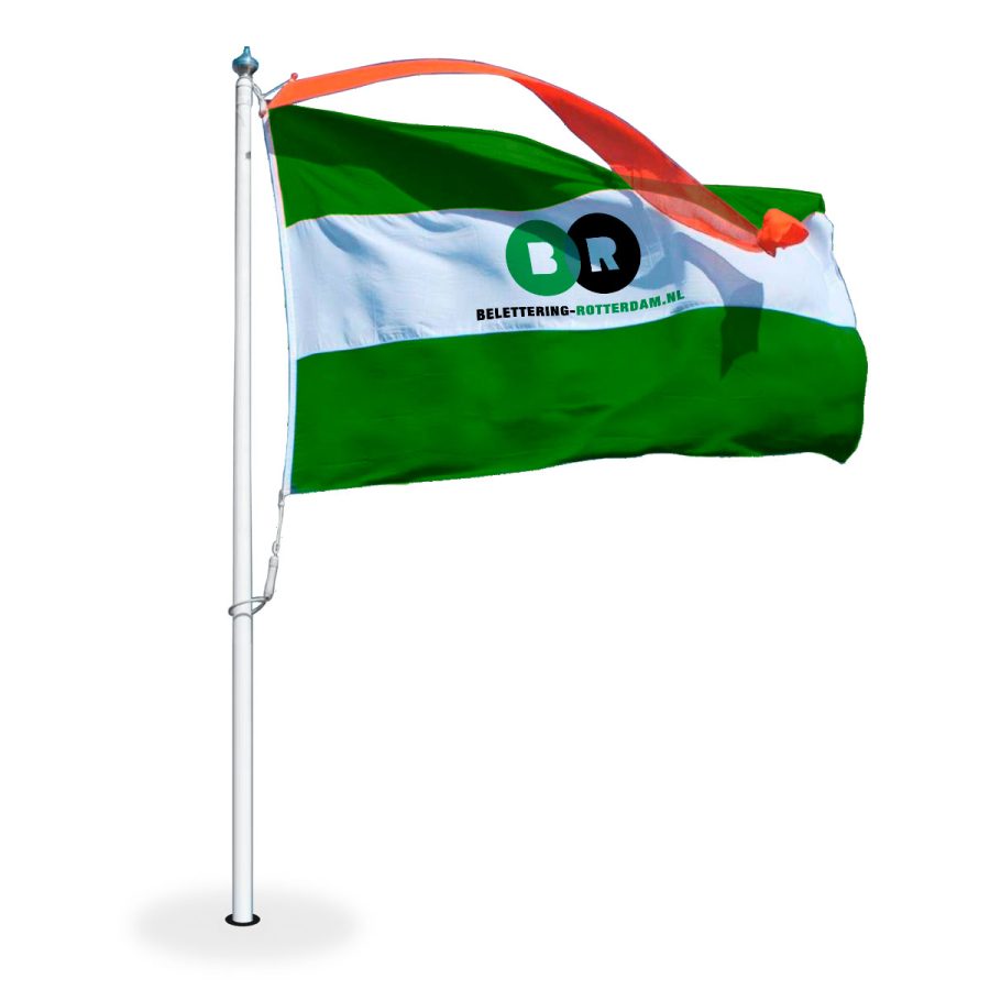 Vlag Rotterdam met logo – Belettering Rotterdam